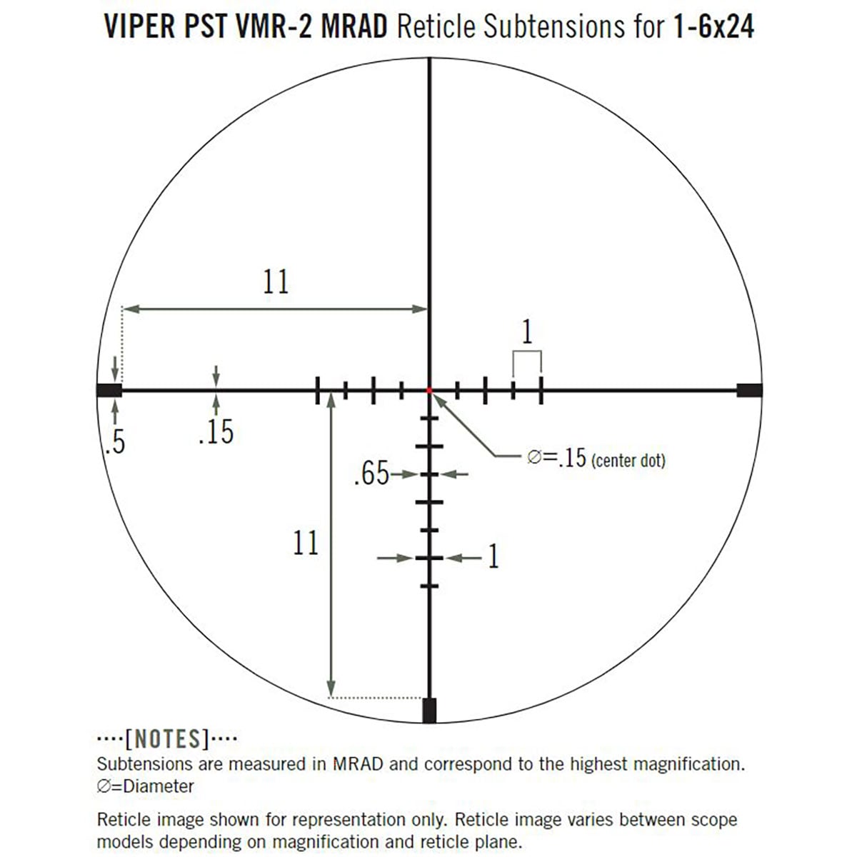 VORTEX OPTICS VIPER PST GEN II 1-6X24MM SFP RIFLE SCOPE