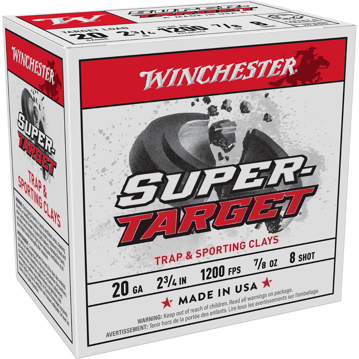 WINCHESTER SUPER TARGET 20 GAUGE 2-3/4" #8 SHOTGUN AMMO
