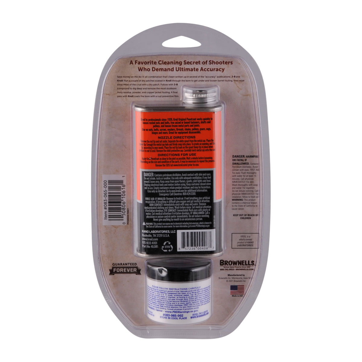 BROWNELLS J-B Bore Compound & Kroil Kit SKU: 083065000