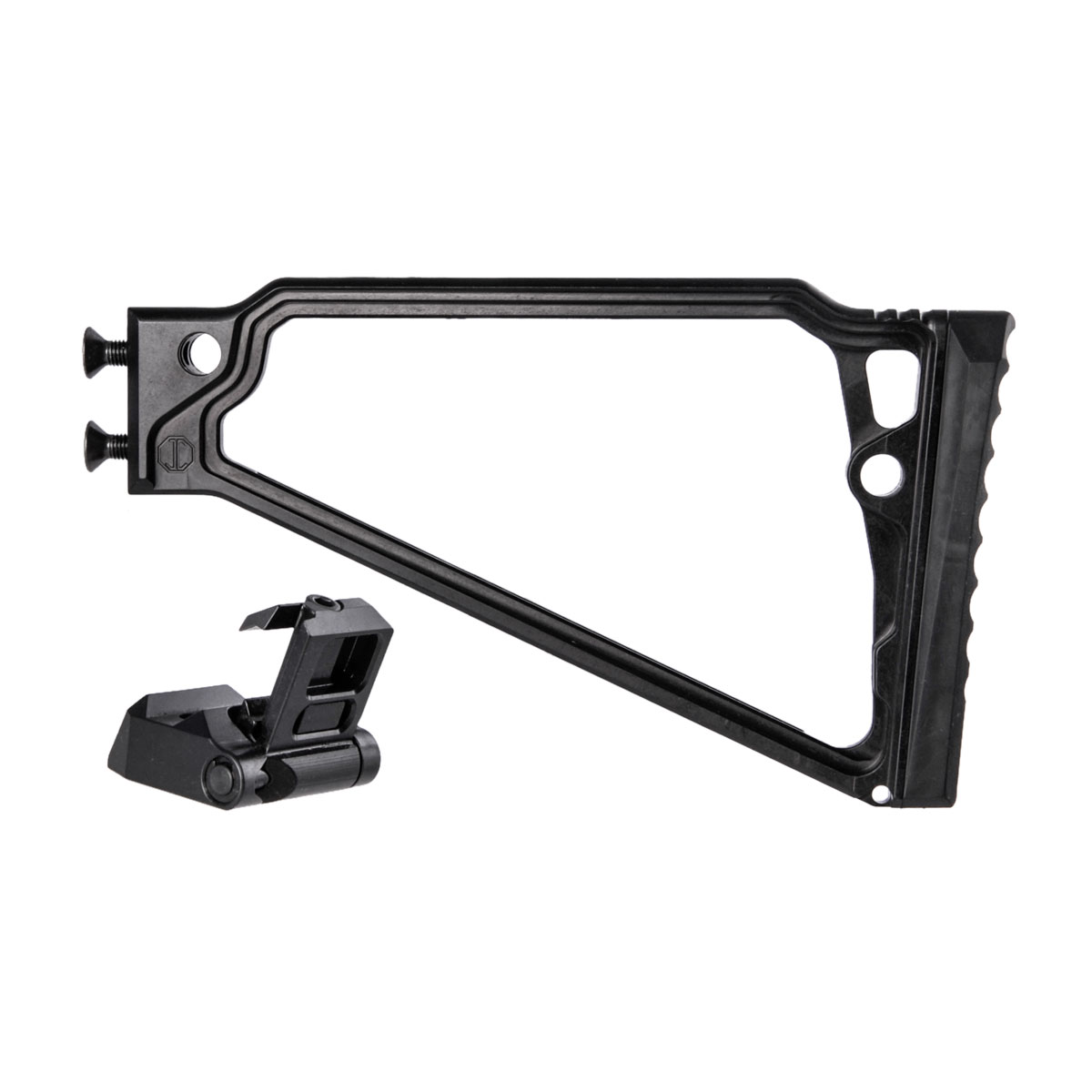JMAC CUSTOMS LLC TS-8R Triangle Stock W/Rise & JMAC 1913 Folding Mech Black SKU: 430104107