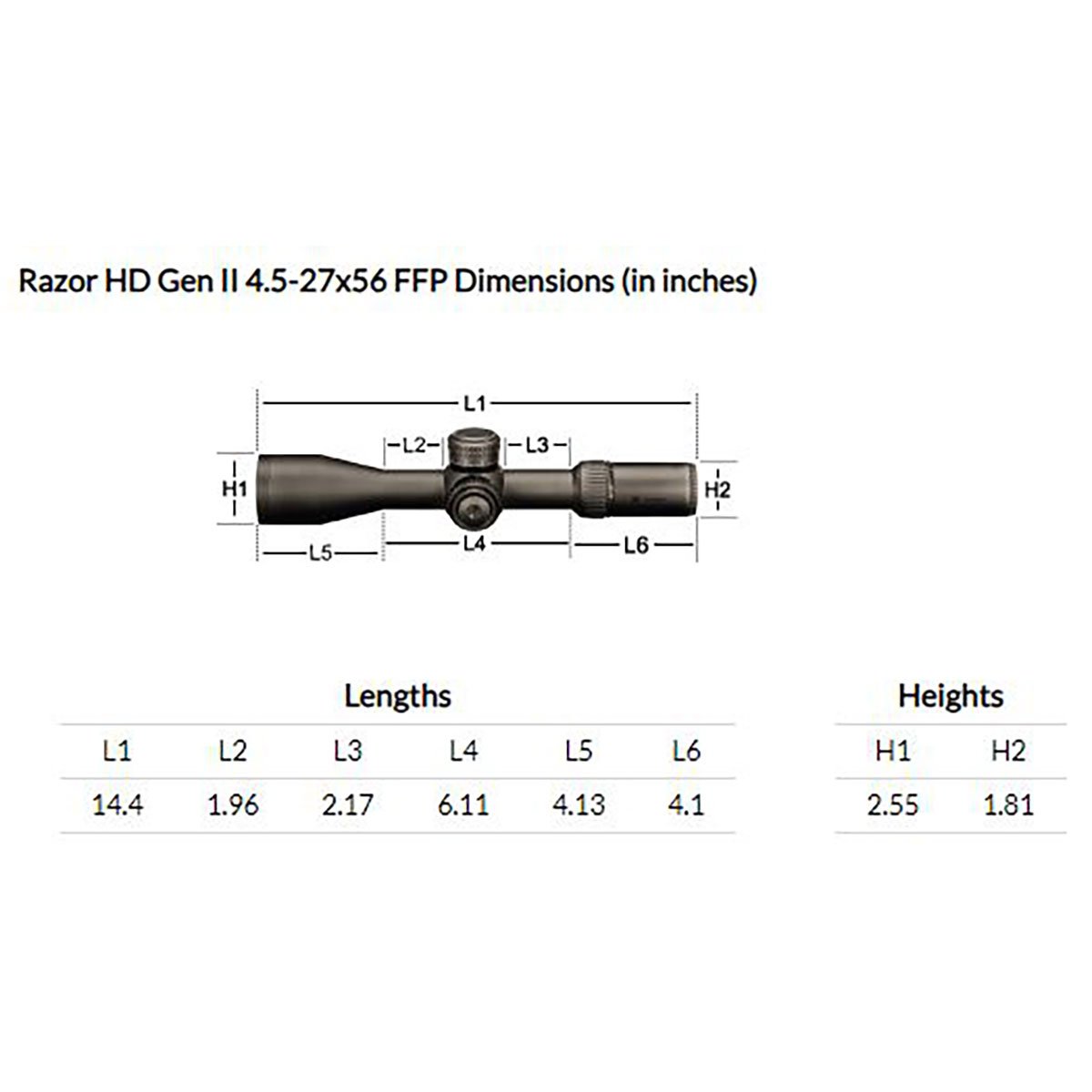 VORTEX OPTICS RAZOR HD GEN II 4.5-27X56 FFP ILUMINATED RIFLE SCOPE