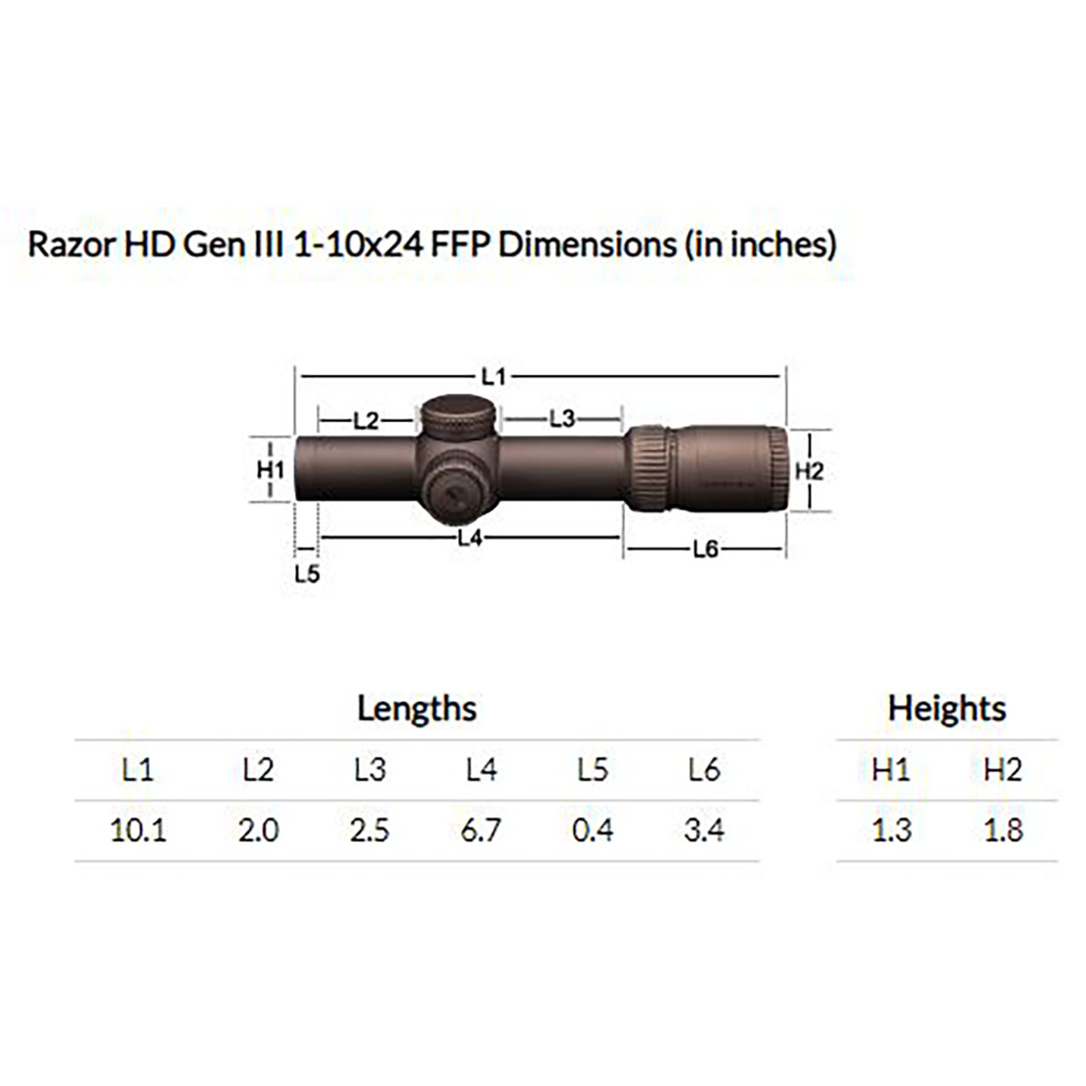 VORTEX OPTICS RAZOR HD GEN III 1-10X24MM FFP ILLUMINATED RIFLE SCOPE