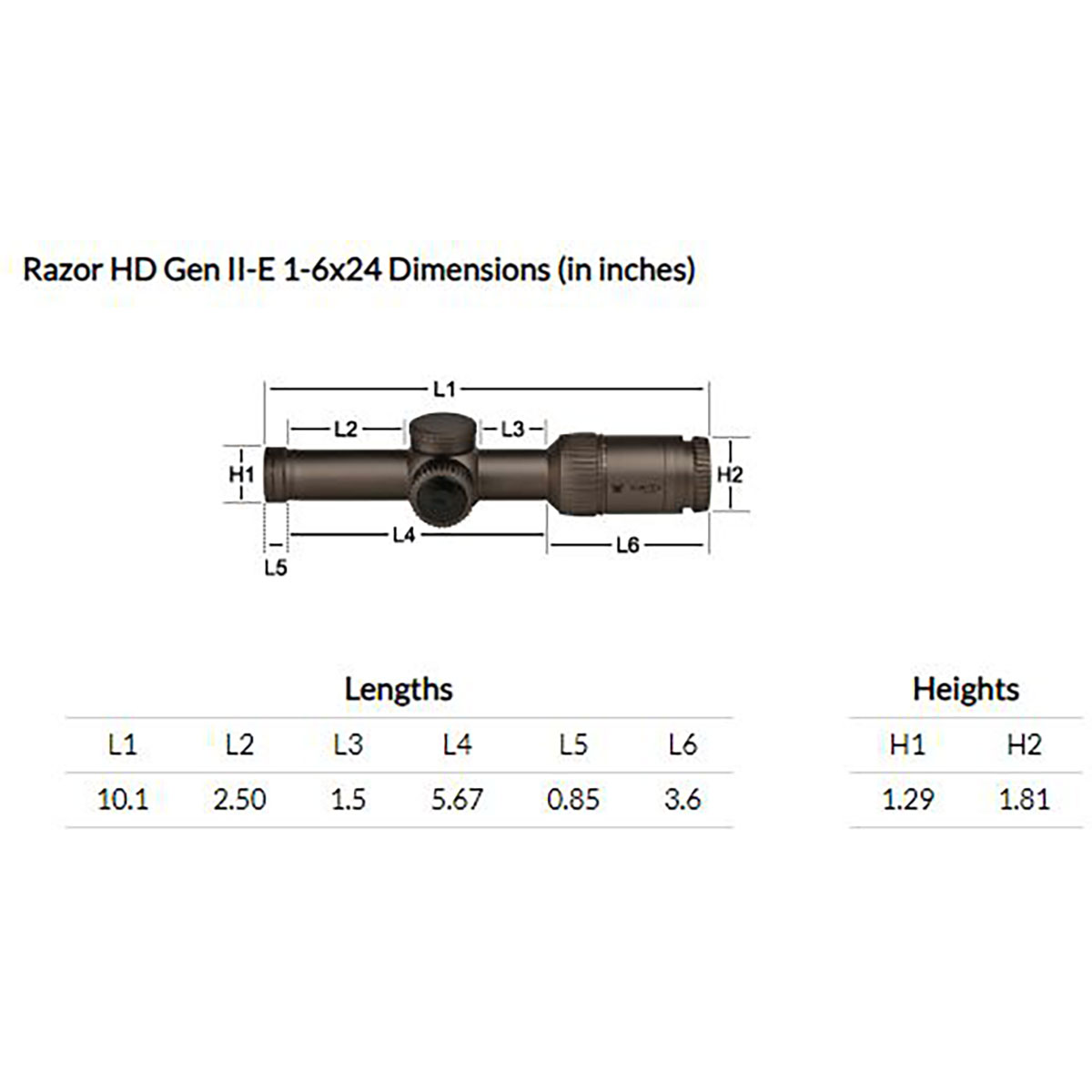 VORTEX OPTICS RAZOR HD GEN II-E 1-6X24MM SFP ILLUMINATED RIFLE SCOPE