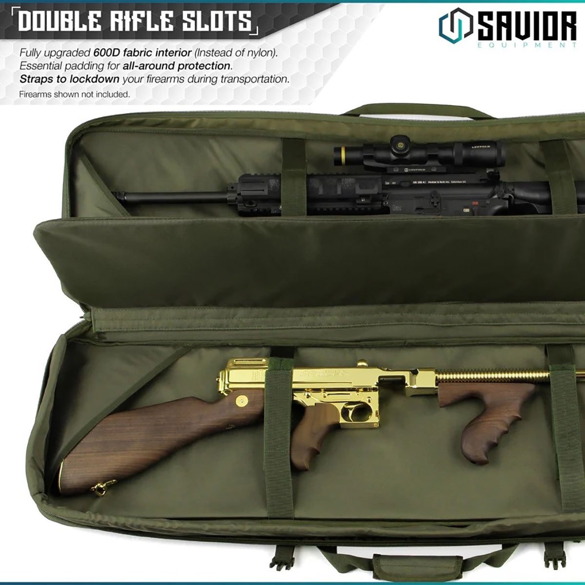 SAVIOR EQUIPMENT URBAN WARFARE LOW PROFILE DOUBLE RIFLE CASES