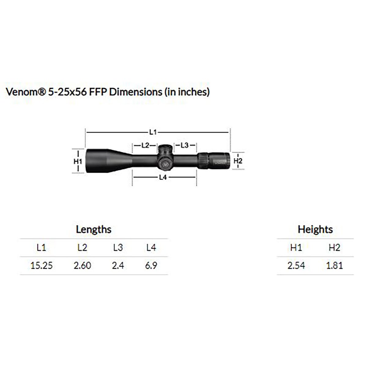 VORTEX OPTICS VENOM 5-25X56MM FFP RIFLE SCOPE