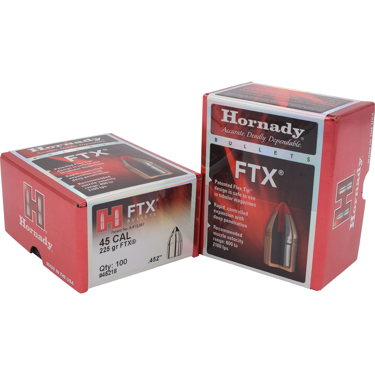 HORNADY FTX® .45 CALIBER (0.452") PISTOL BULLETS