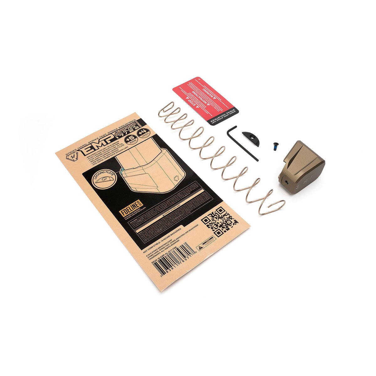 STRIKE INDUSTRIES ALUMINUM EXTENDED MAG PLATE FOR GLOCK~G17 (9MM)