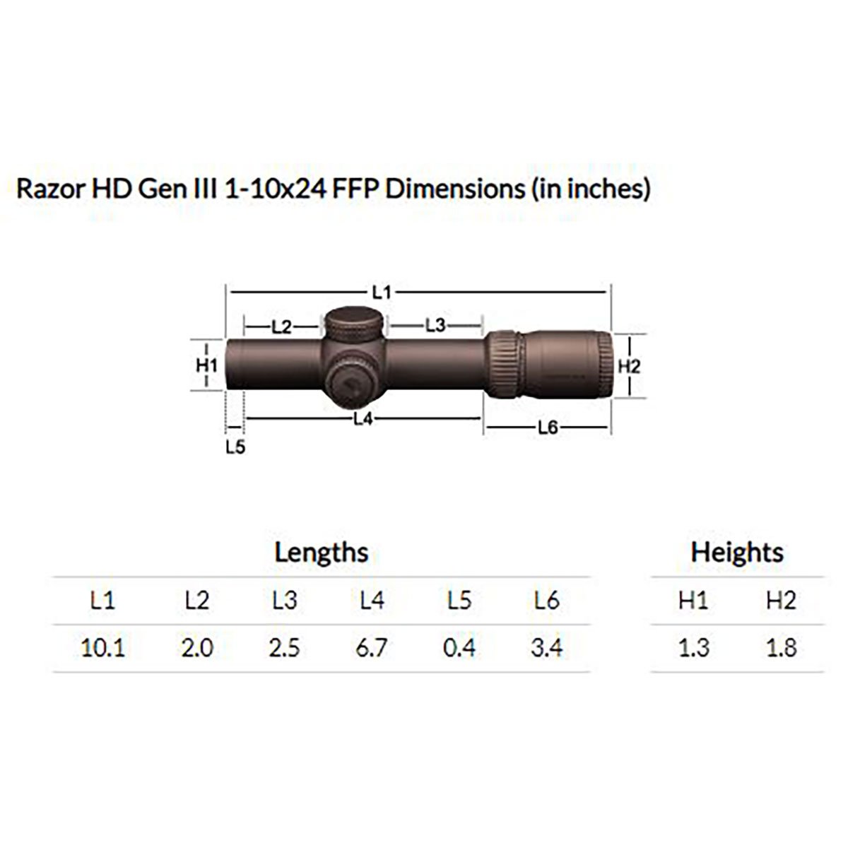 VORTEX OPTICS RAZOR HD GEN III 1-10X24MM FFP ILLUMINATED RIFLE SCOPE