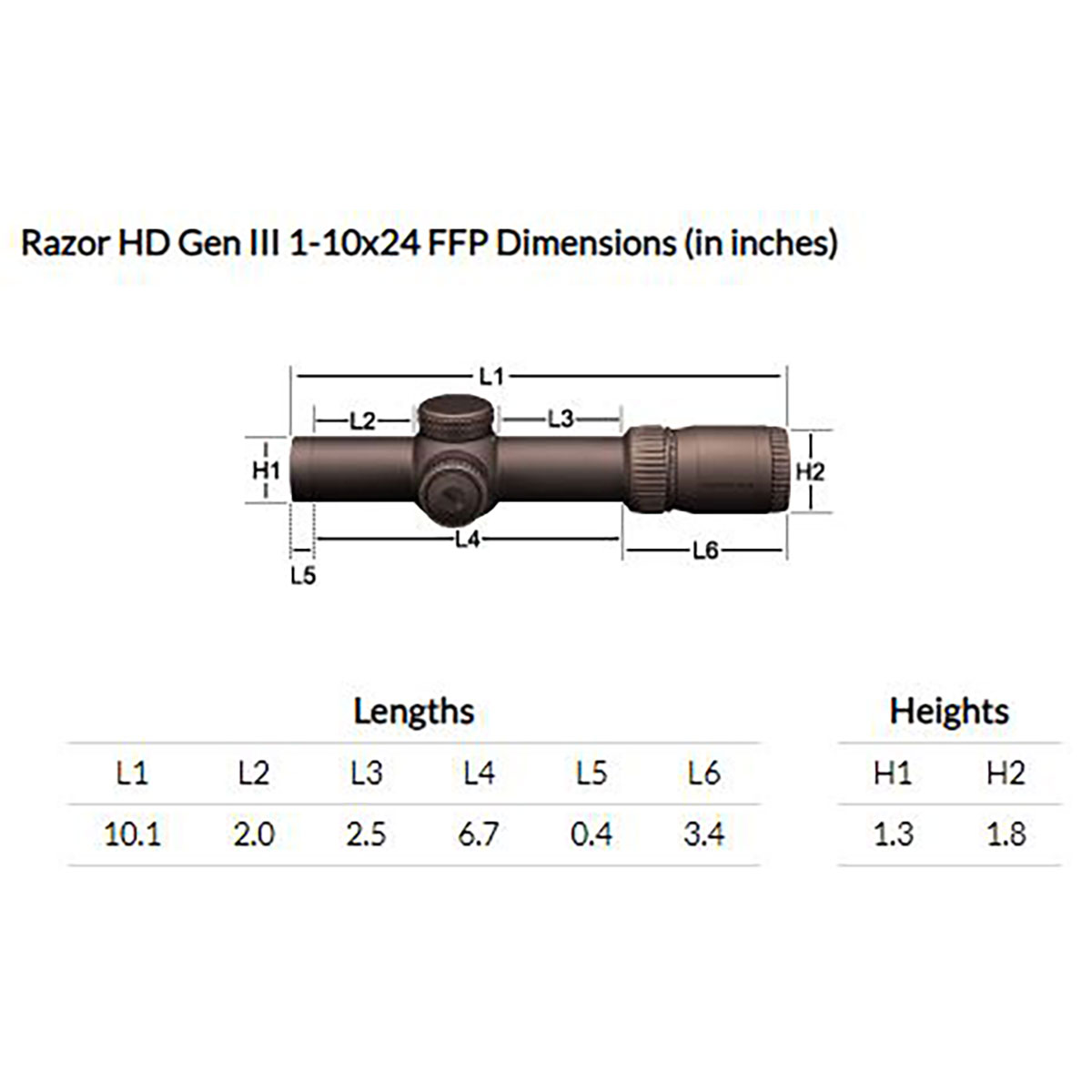VORTEX OPTICS Razor HD Gen III 1-10x24mm FFP Ill EBR-9 BDC MRAD Shadow SKU: 100039847