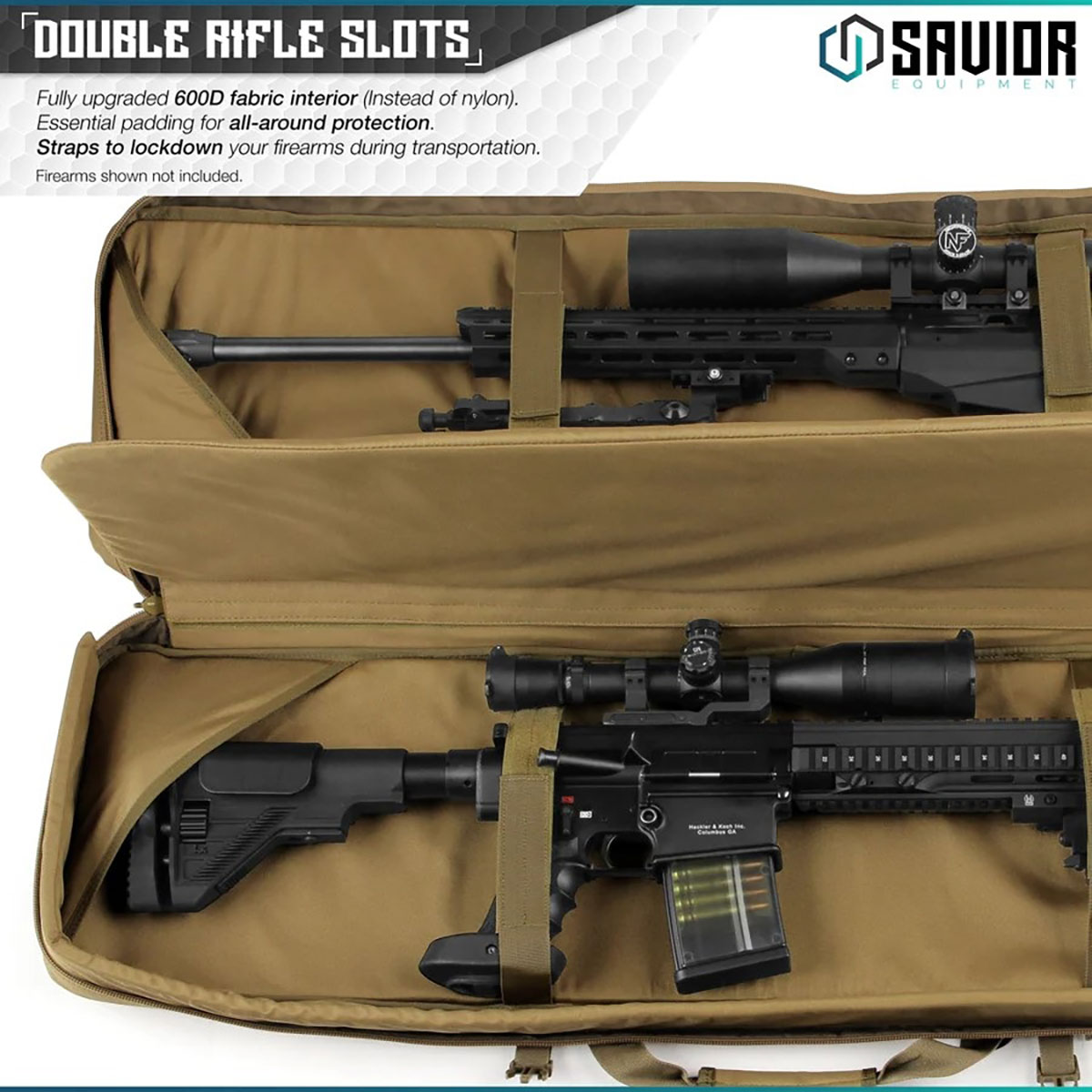 SAVIOR EQUIPMENT URBAN WARFARE LOW PROFILE DOUBLE RIFLE CASES