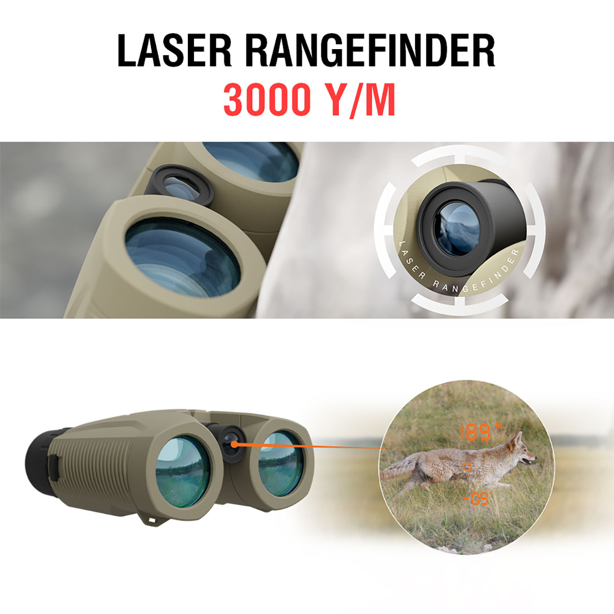 ATN LRF 10X42MM LASER BALLISTIC RANGEFINDING BINOCULAR