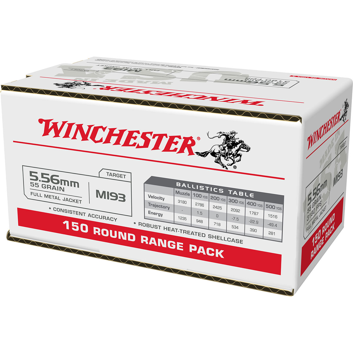 WINCHESTER 5.56mm NATO 55gr Full Metal Jacket 200/Box SKU: 105004037