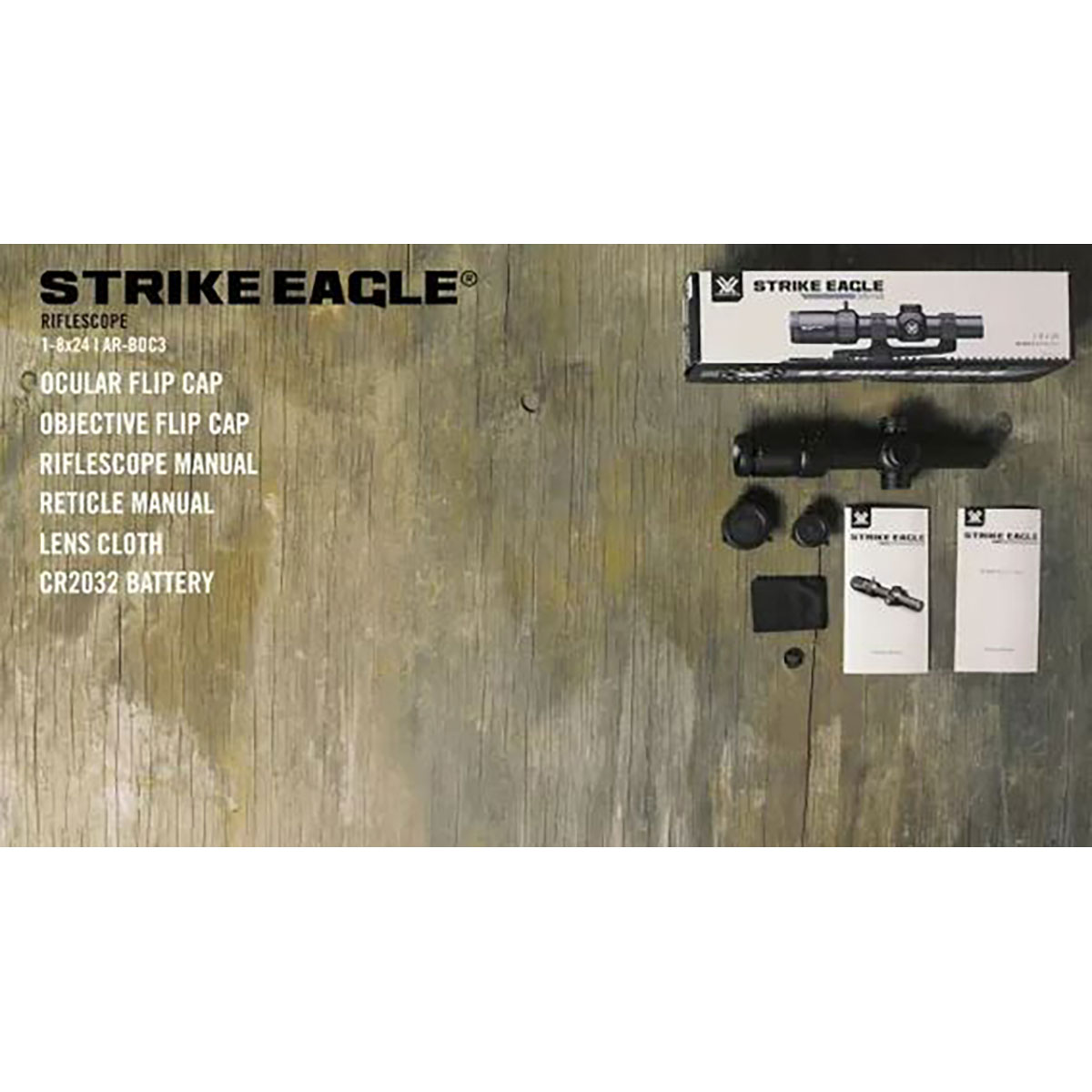 VORTEX OPTICS STRIKE EAGLE 1-8X24MM SFP ILLUMINATED RIFLE SCOPE