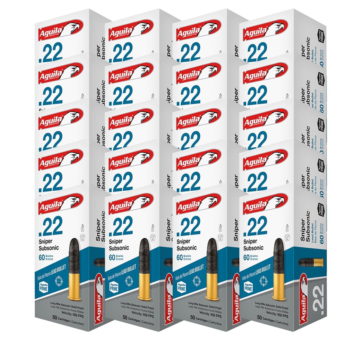 AGUILA SNIPER SUBSONIC 22 LONG RIFLE RIMFIRE AMMO