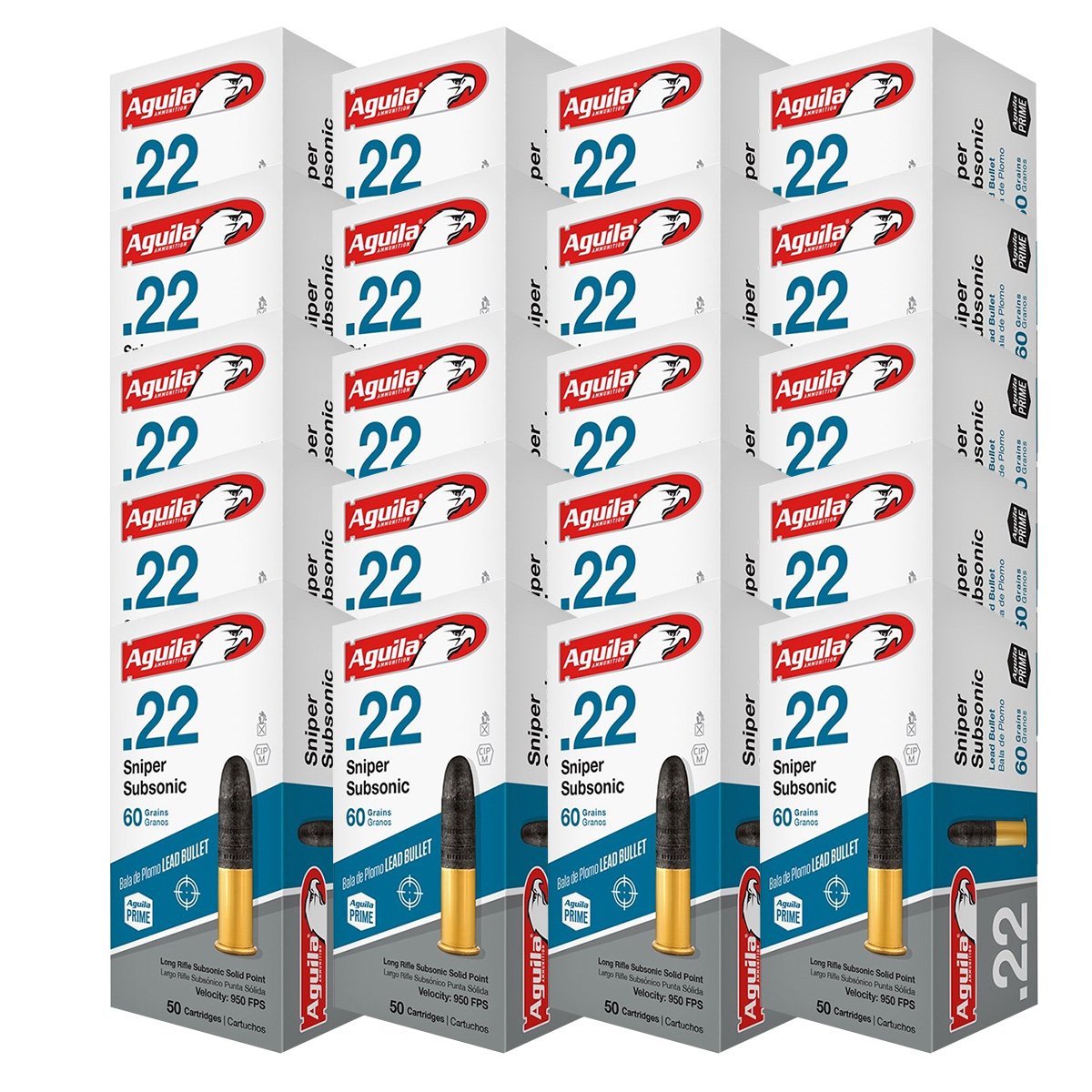 AGUILA SNIPER SUBSONIC 22 LONG RIFLE RIMFIRE AMMO