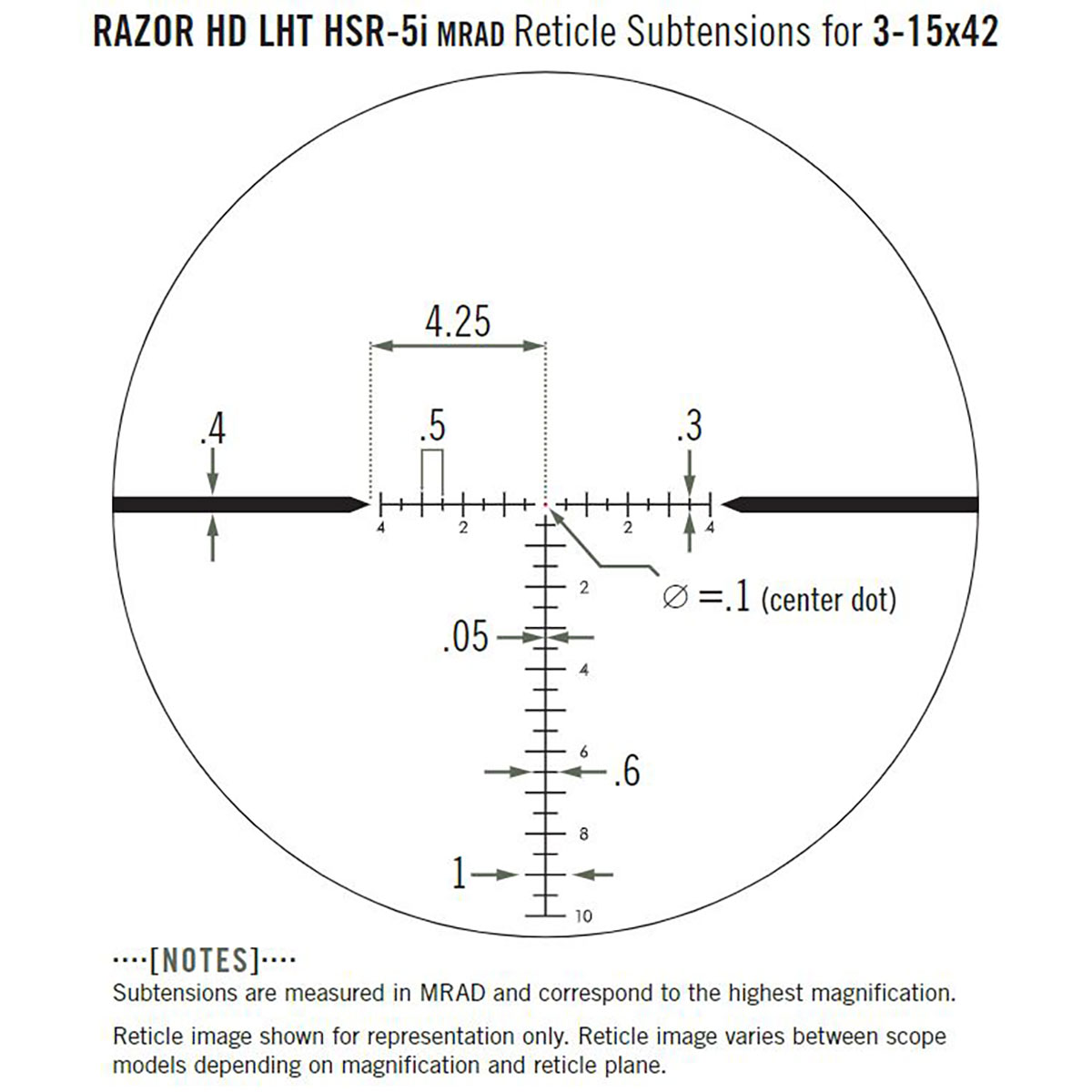 VORTEX OPTICS RAZOR HD LHT 3-15X42MM SFP ILLUMINATED RIFLE SCOPE