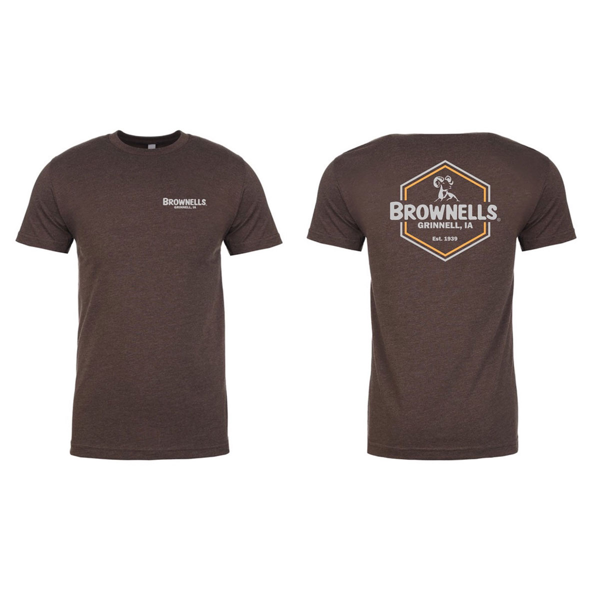 BROWNELLS Mens Tshirt Dark Heather Gray w/ Brownells Logo 2XL SKU ...