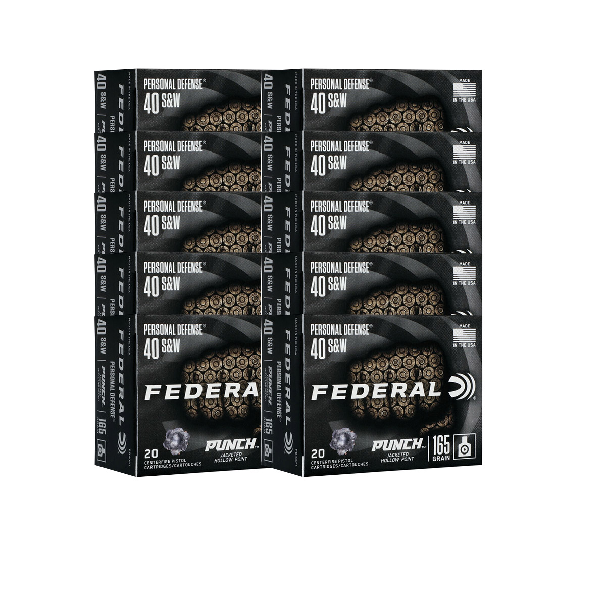 FEDERAL PERSONAL DEFENSE PUNCH 40 S&W HANDGUN AMMO