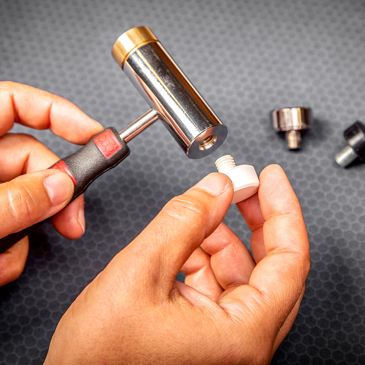 REAL AVID ACCU-PUNCH HAMMER WITH BRASS & STEEL PIN PUNCHES