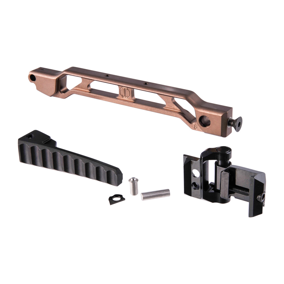 JMAC CUSTOMS LLC 8-INCH RAISED ARM BAR WITH FOLDING BUTTPLATE