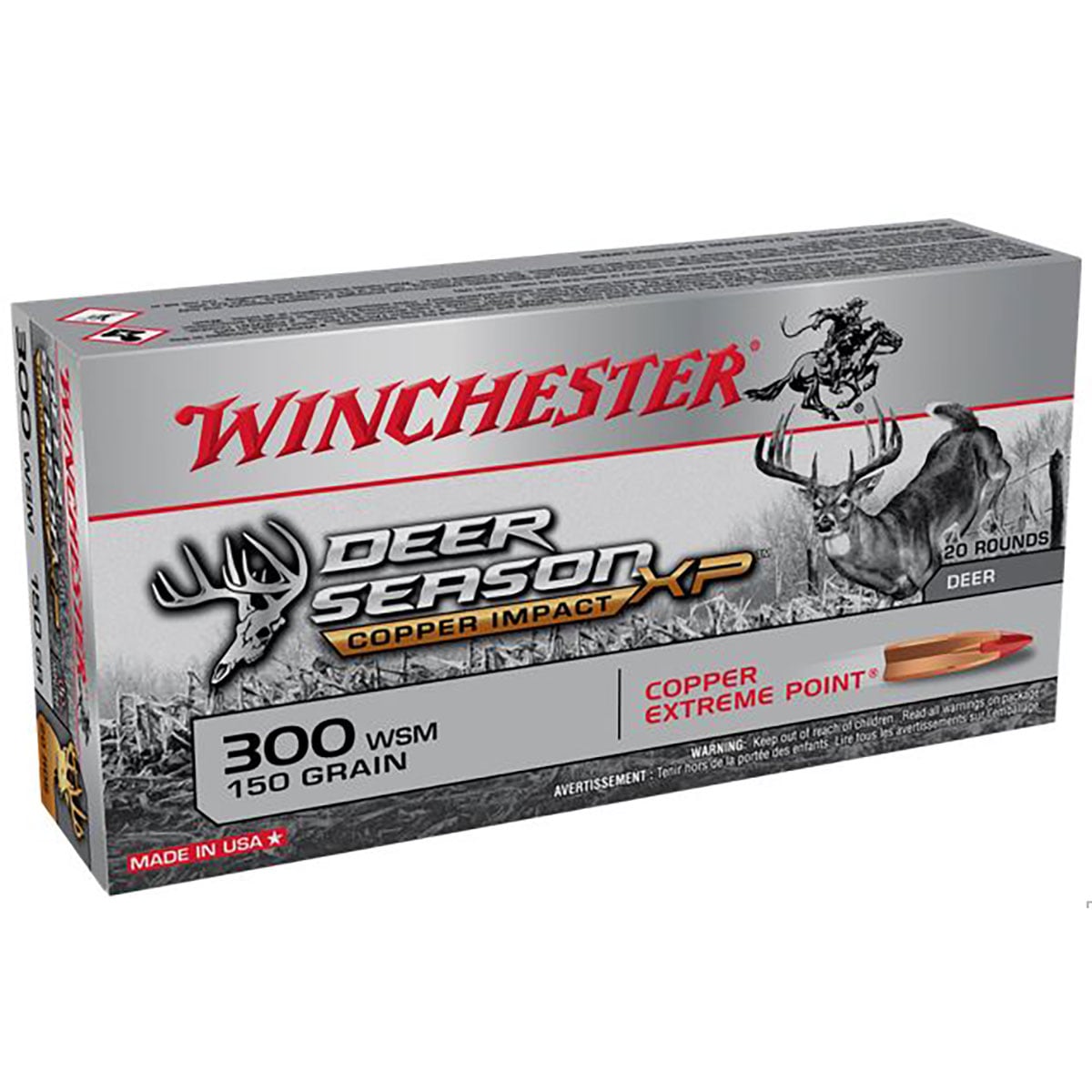 WINCHESTER DEER SEASON XP 300 WIN MAGNUM EXTREME POINT TIP RIFLE AMMO