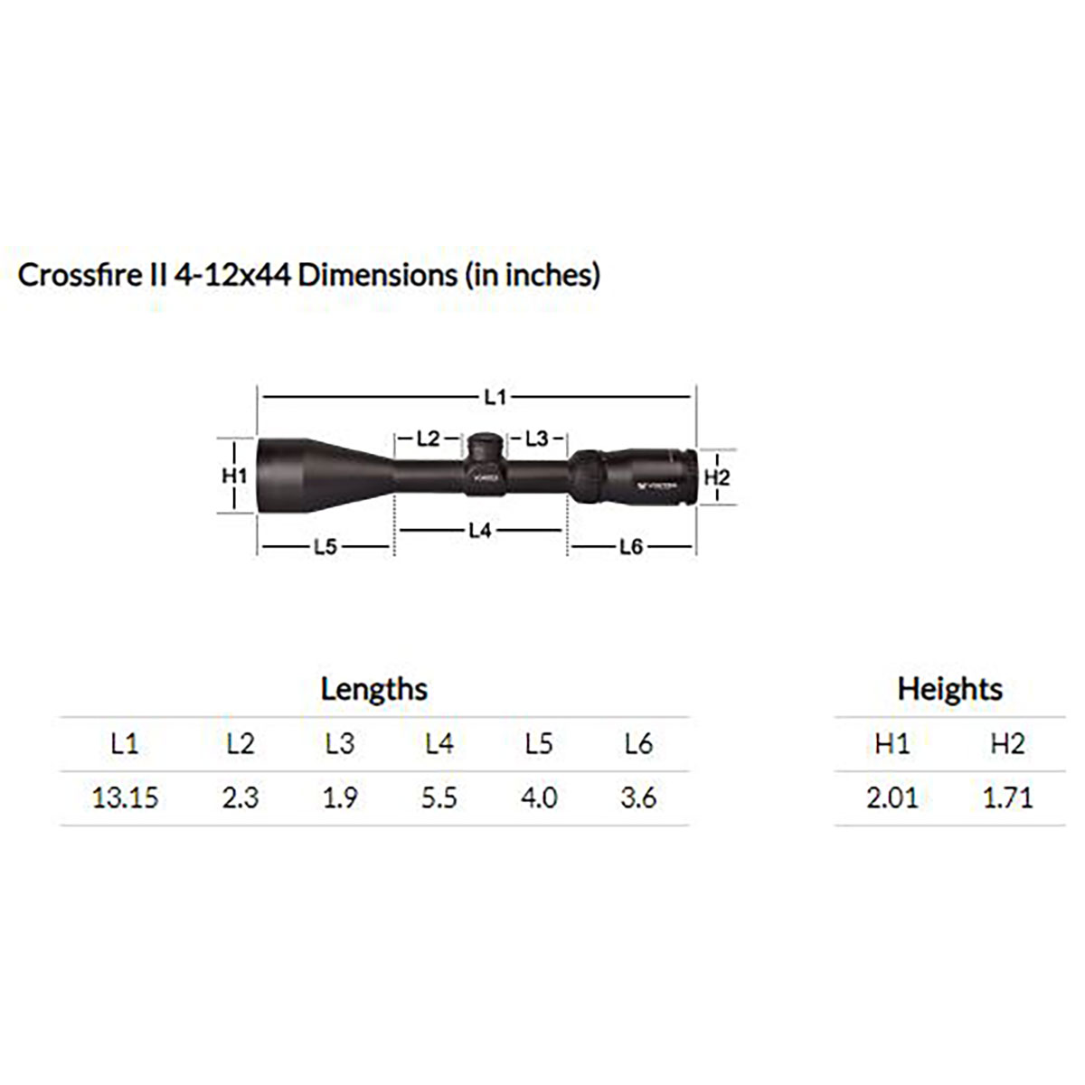 VORTEX OPTICS CROSSFIRE II 4-12X44MM SFP RIFLE SCOPE