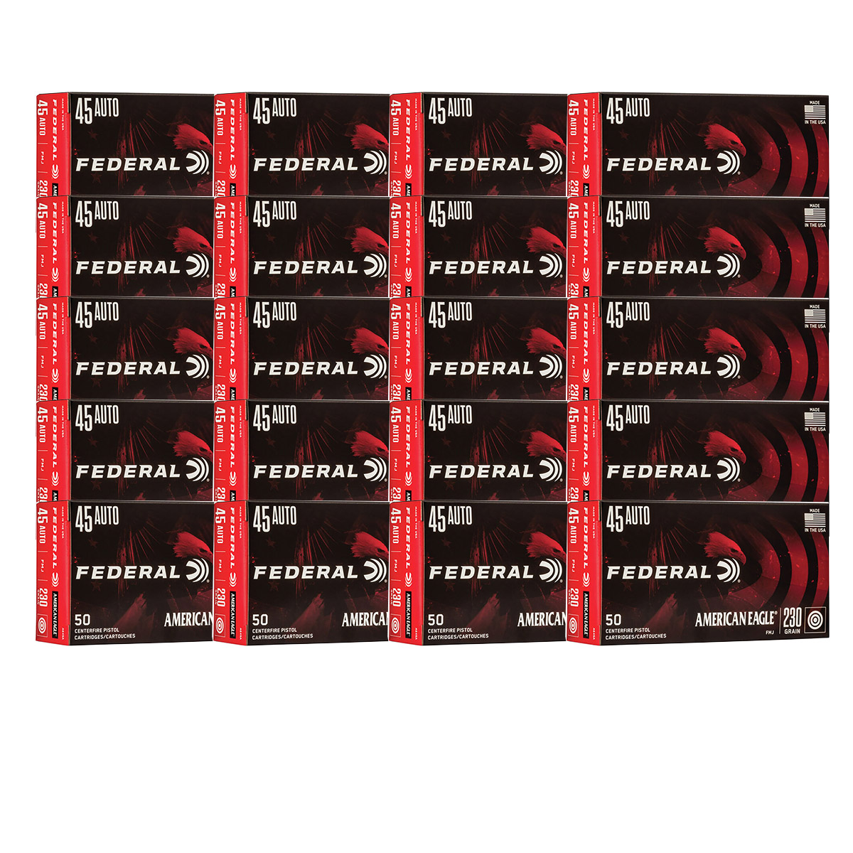 FEDERAL 45 ACP 230gr Full Metal Jacket 1,000/Case SKU: 105001700