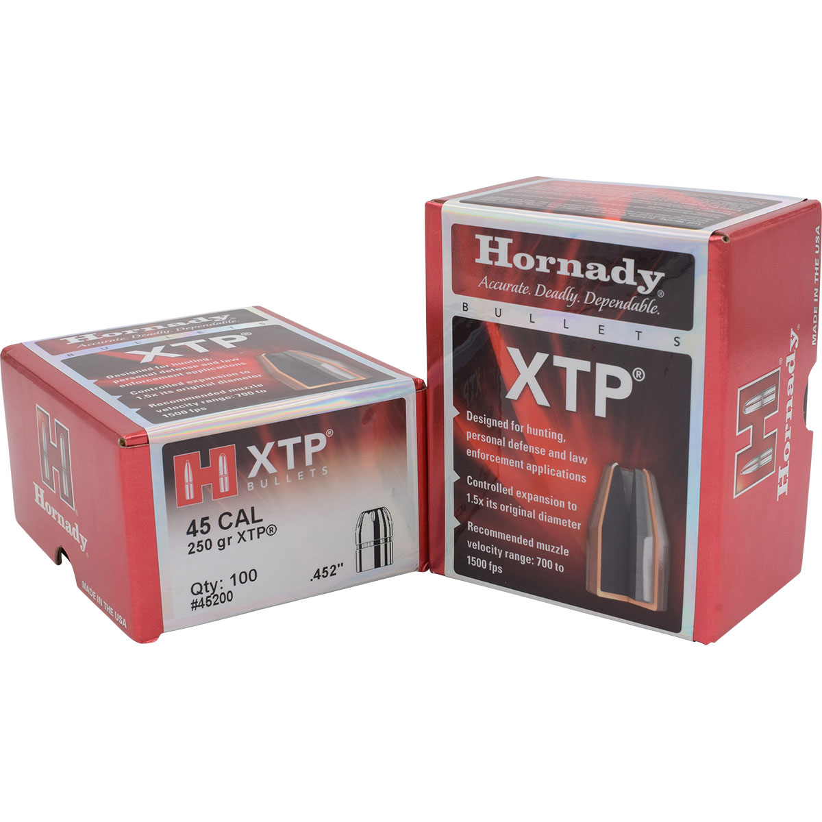 HORNADY XTP® 45 CALIBER (0.451") PISTOL BULLETS