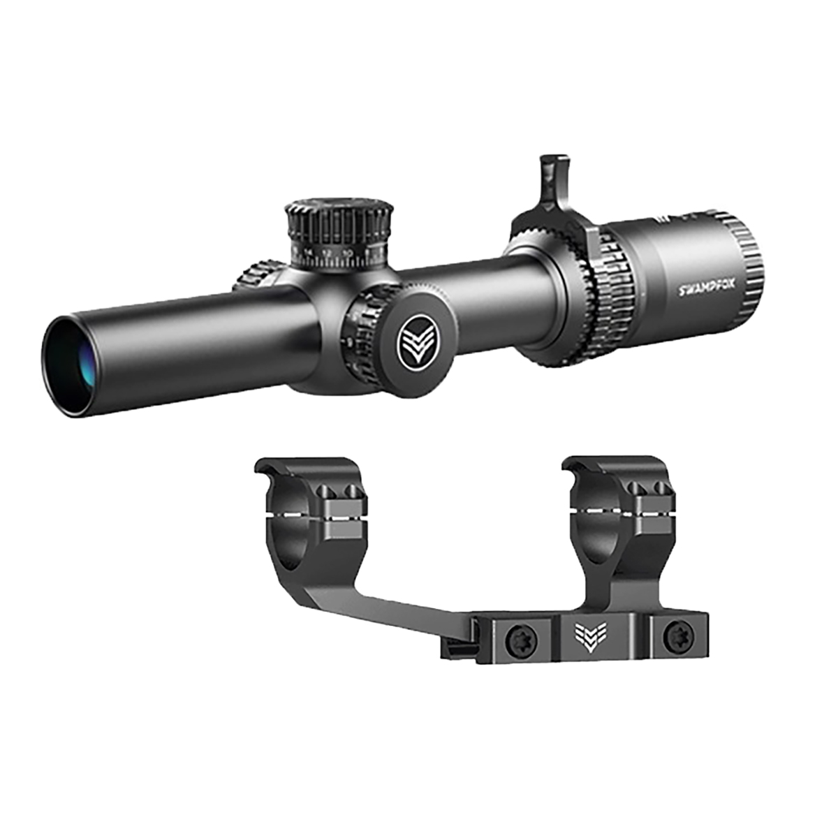 SWAMPFOX OPTICS TOMAHAWK LPVO 1-4X24MM SFP ILLUMINATED RIFLE SCOPE