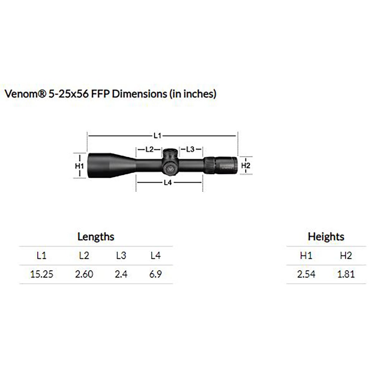 VORTEX OPTICS VENOM 5-25X56MM FFP RIFLE SCOPE