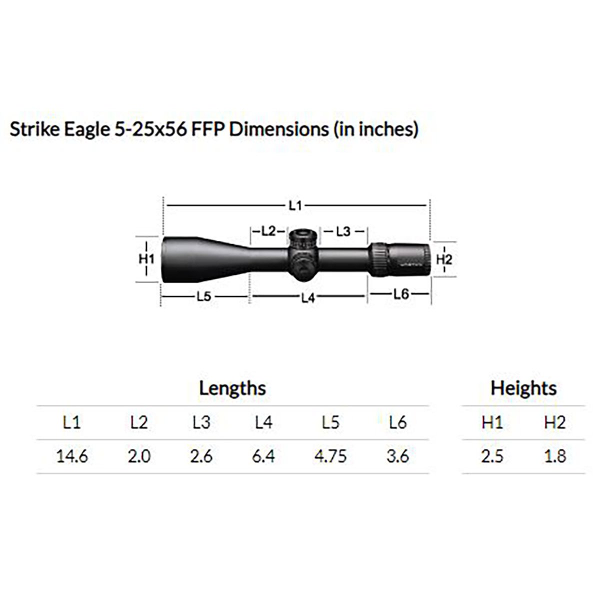 VORTEX OPTICS STRIKE EAGLE 5-25X56MM FFP ILLUMINATED RIFLE SCOPE
