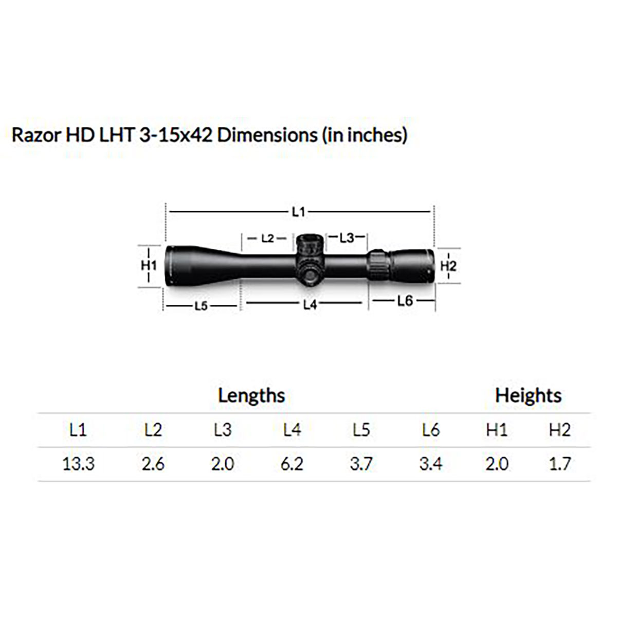 VORTEX OPTICS RAZOR HD LHT 3-15X42MM SFP ILLUMINATED RIFLE SCOPE