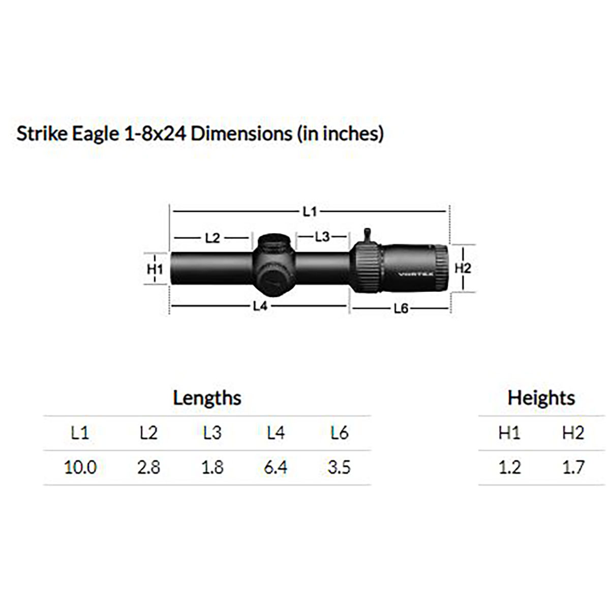 VORTEX OPTICS STRIKE EAGLE 1-8X24MM SFP ILLUMINATED RIFLE SCOPE