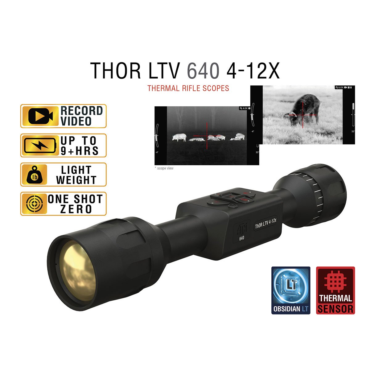 ATN THOR LTV 4-12X THERMAL RIFLE SCOPE