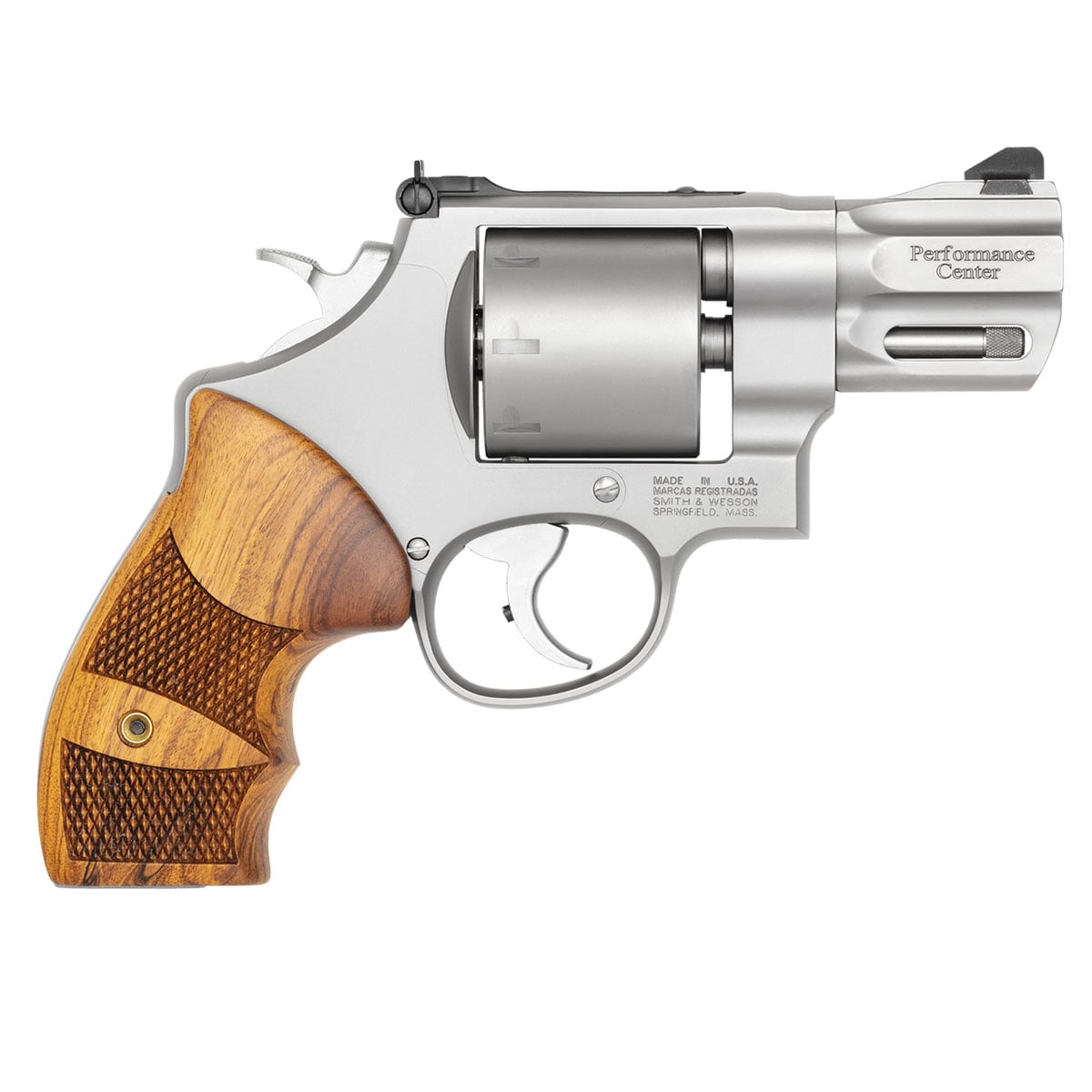 SMITH & WESSON PC Model 627 N-Frame 357 Magnum 2.63” BBL 8RD SS/Wood ...