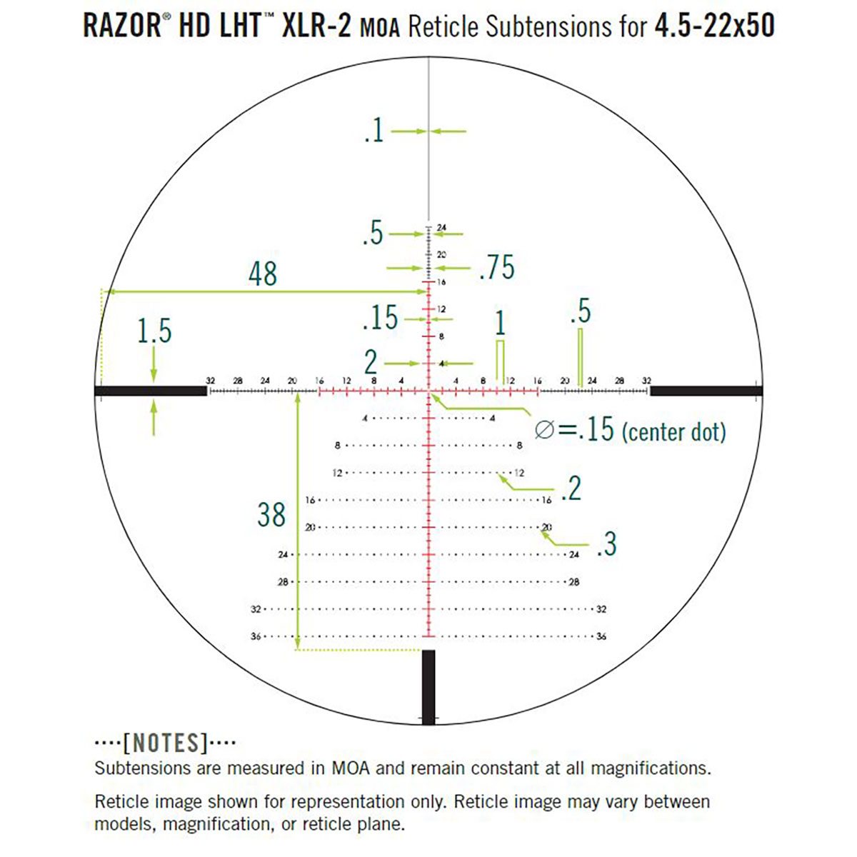 VORTEX OPTICS RAZOR HD LHT 4.5-22X50MM FFP ILLUMINATED RIFLE SCOPE