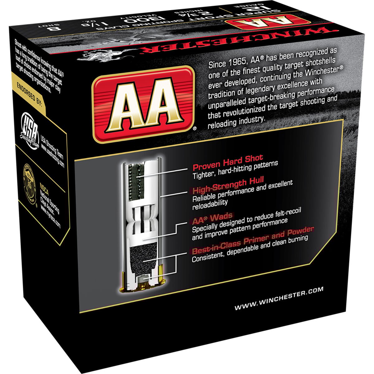 WINCHESTER AA SUPER SPORT SPORTING CLAYS 12 GAUGE SHOTGUN AMMO