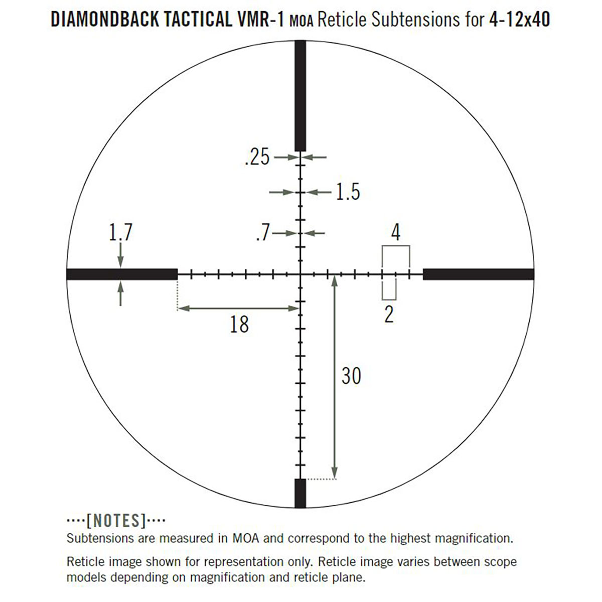 VORTEX OPTICS DIAMONDBACK TACTICAL 4-12X40MM SFP ILLUMINATED RIFLE SCOPE