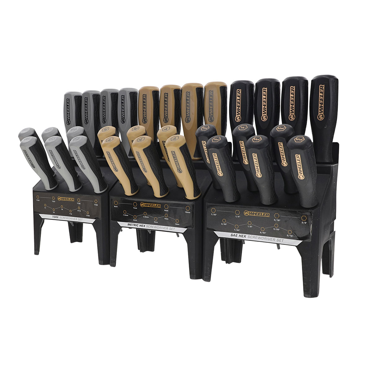 WHEELER ENGINEERING HEX/TORX BENCHTOP SCREWDRIVER SET