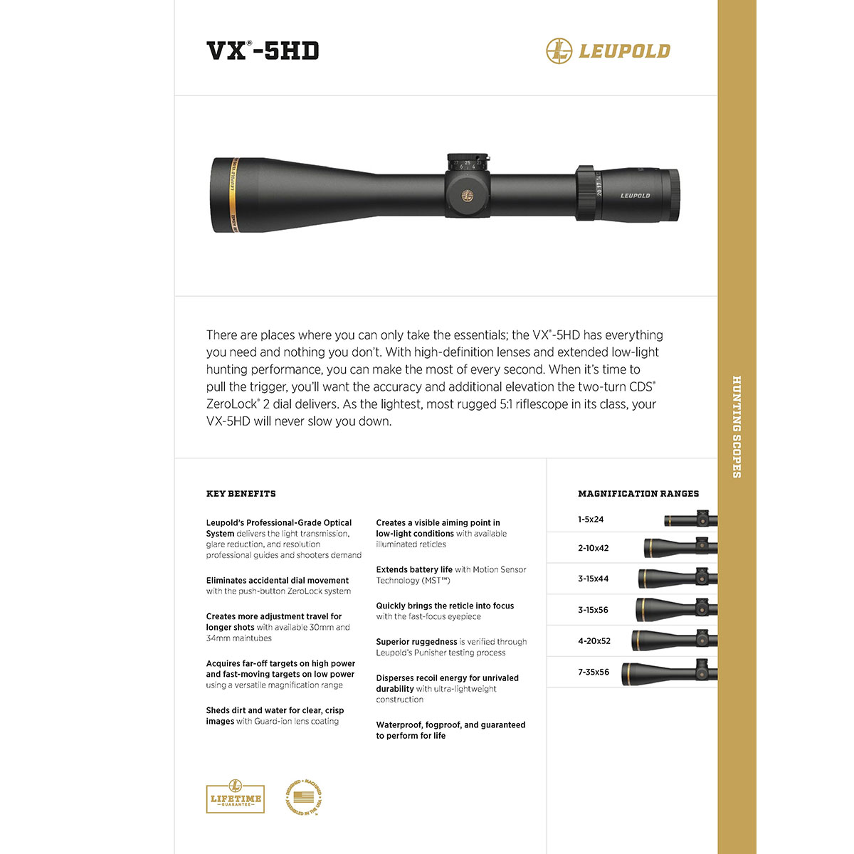 LEUPOLD VX-5HD 3-15x44mm SFP Illuminated FireDot Duplex Reticle BLK SKU ...