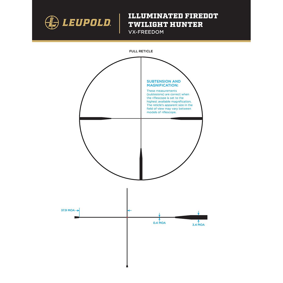 LEUPOLD VX-3HD 4.5-14x50mm SFP Illum FireDot Twilight Hunter Black SKU ...