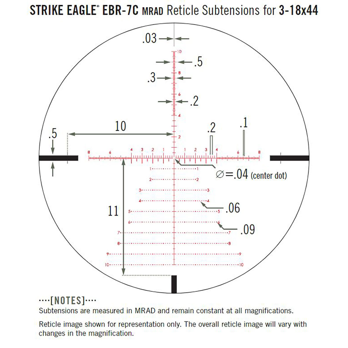 VORTEX OPTICS STRIKE EAGLE 3-18X44MM FFP ILLUMINATED RIFLE SCOPE