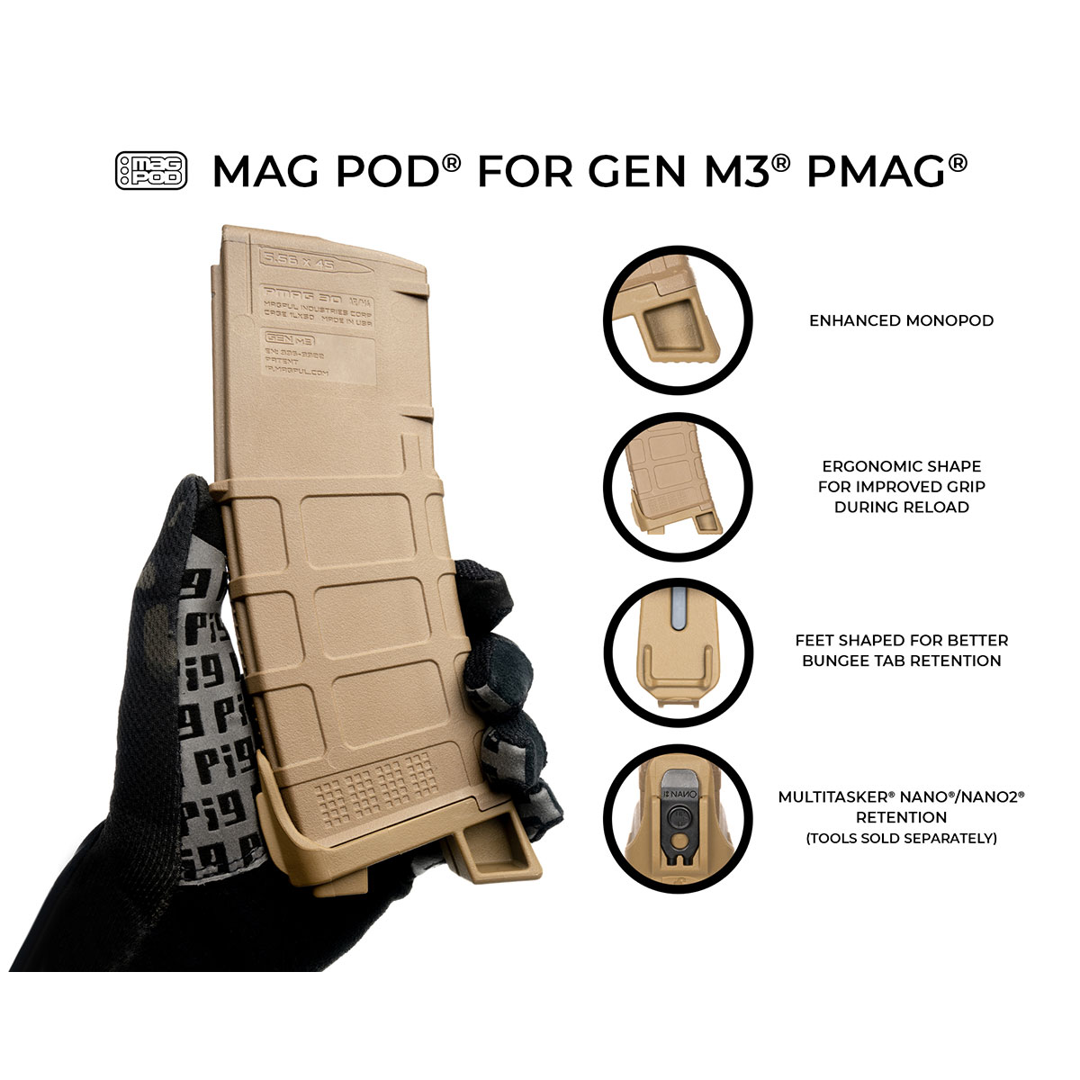 MULTI-TASKER MAGPOD FOR GEN3 PMAG