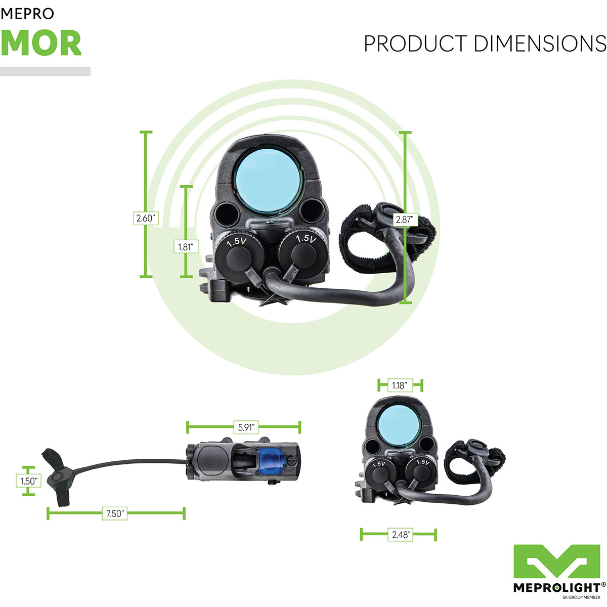 MEPROLIGHT MOR PRO RED DOT/LASER/IR REFLEX SIGHT