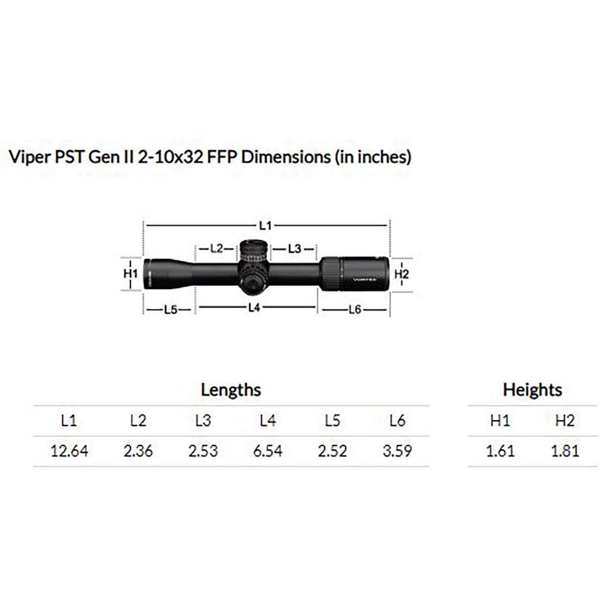 VORTEX OPTICS VIPER PST GEN II 2-10X32MM FFP ILLUMINATED RIFLE SCOPE