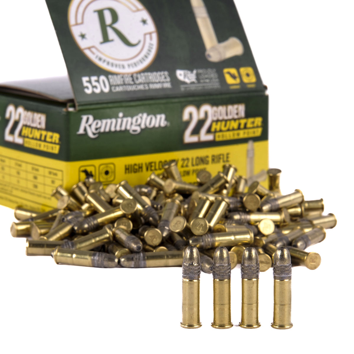 REMINGTON GOLDEN HUNTER 22 LONG RIFLE RIMFIRE AMMO