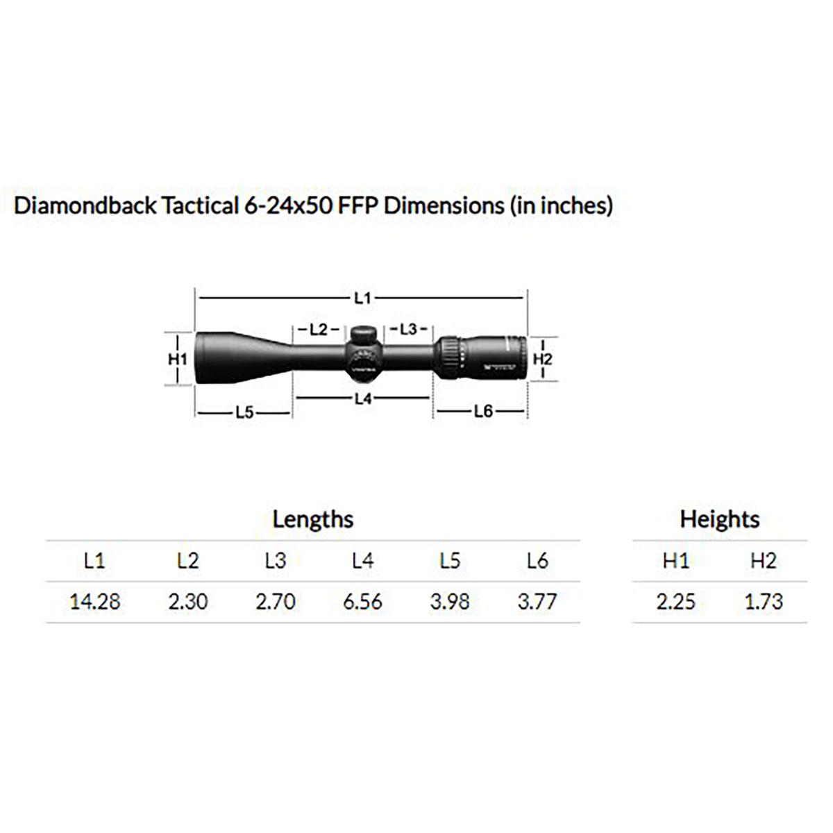 VORTEX OPTICS DIAMONDBACK TACTICAL 6-24X50MM FFP RIFLE SCOPE