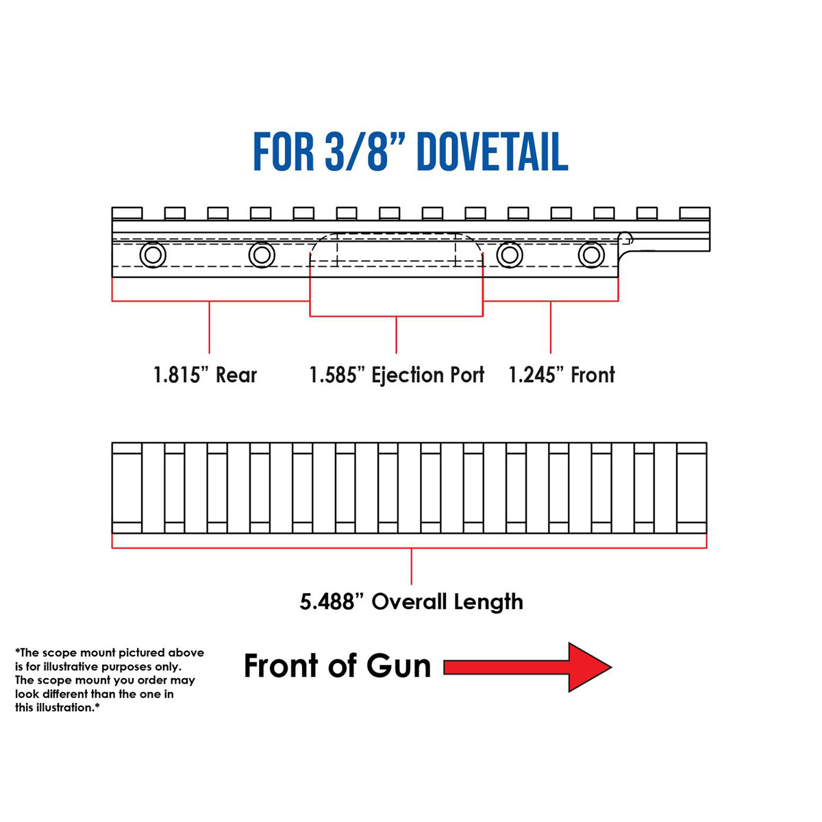 EGW CZ 452, 453, 455, 511 3/8" HD SCOPE BASES