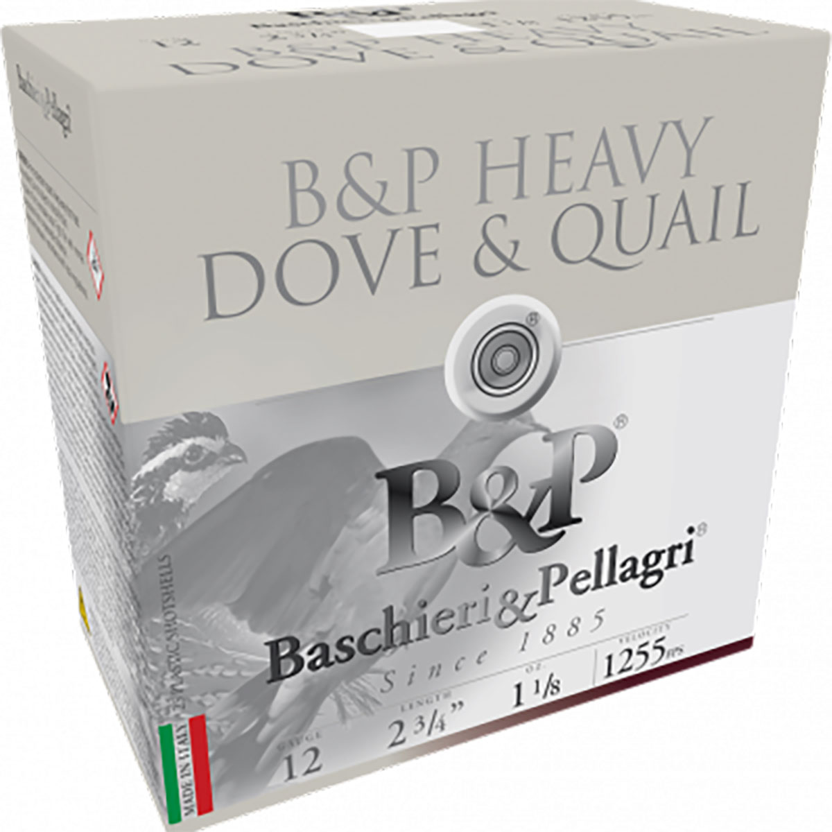 BASCHIERI & PELLAGRI CARTRIDGE HEAVY DOVE & QUAIL STEEL 12 GAUGE 2-3/4 ...