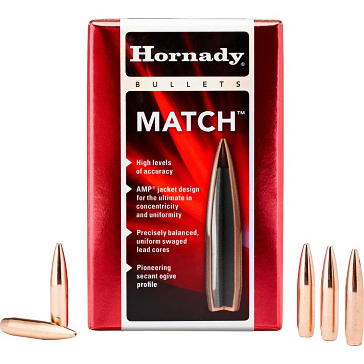 HORNADY MATCH™ 6.5MM (0.264") BOAT TAIL HOLLOW POINT RIFLE BULLETS ...
